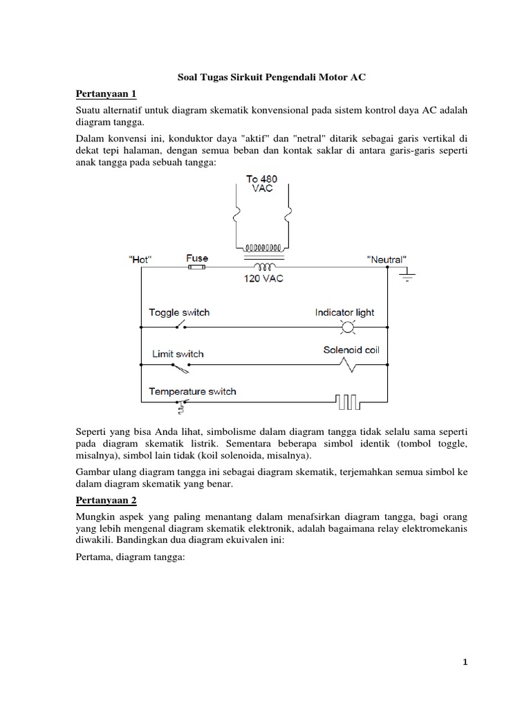 Soal Tugas Sirkuit Pengendali Motor AC | PDF