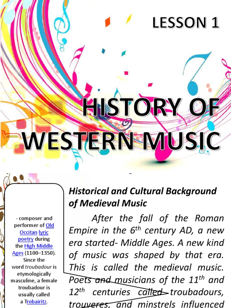 Lesson 1 Medieval Music | PDF | Performing Arts | Entertainment (General)