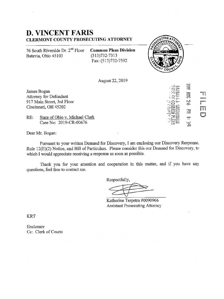 Michael Clark Bill of Particulars | PDF