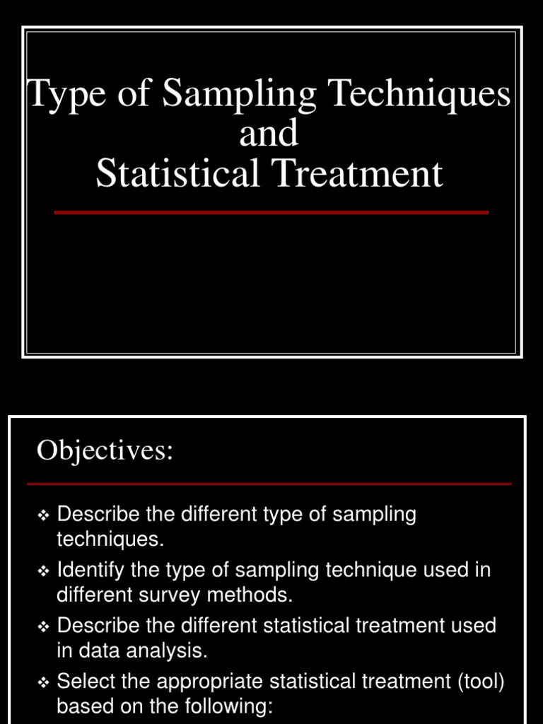 Statistical Treatments | Sampling (Statistics) | Statistical Hypothesis ...