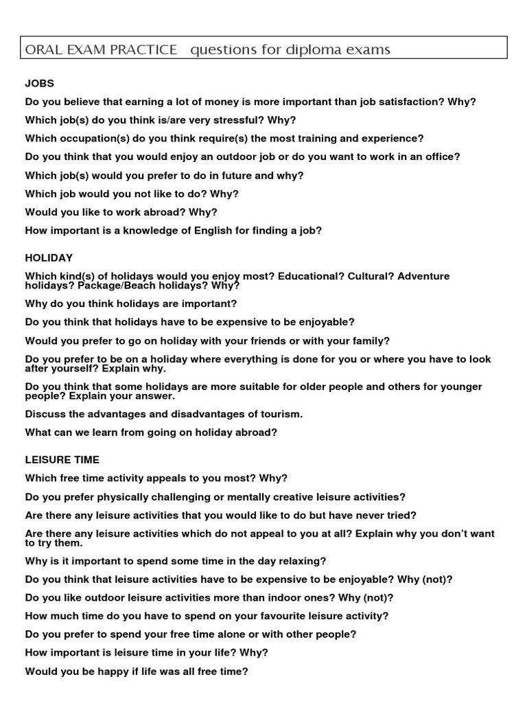 Fce Questions Introduction PDF | PDF | Leisure | Classroom