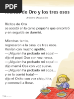 Obra de Teatro: Ricitos de Oro | PDF | Ricitos de oro y los tres osos ...