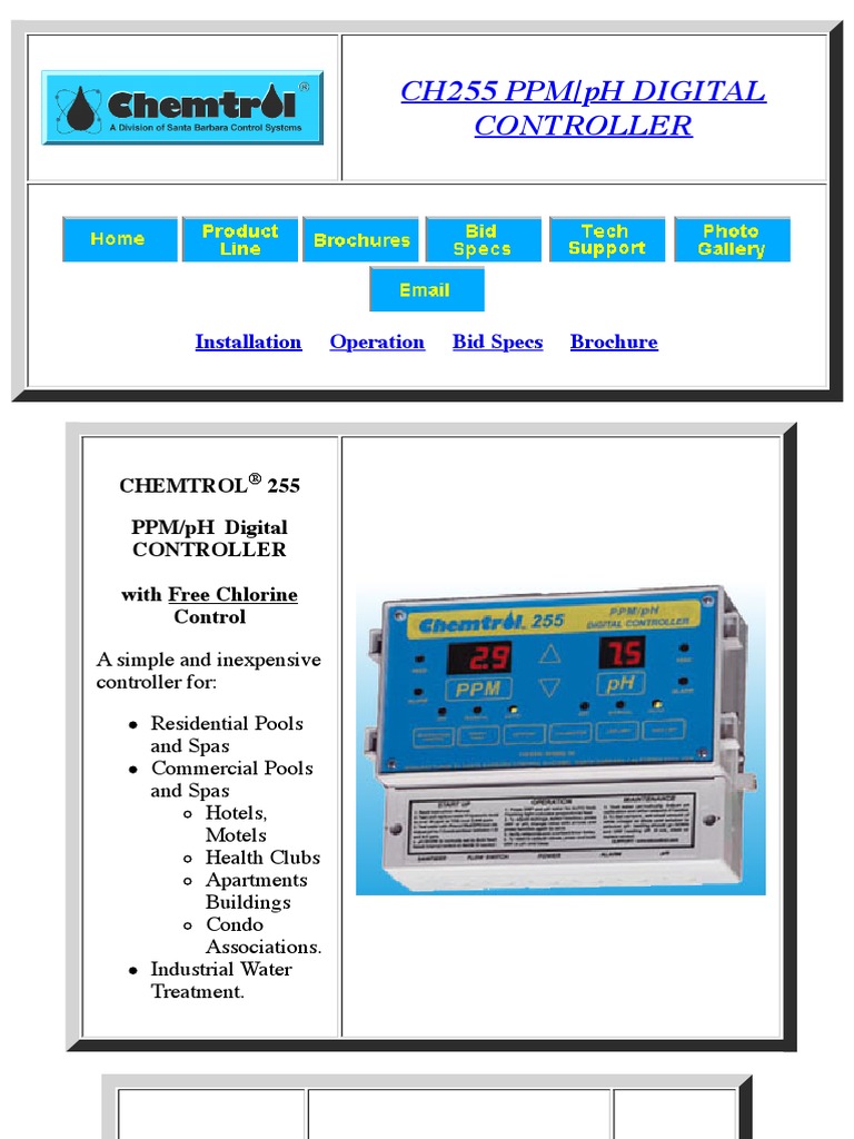 CHEMTROL 255 PPM:PH POOL CONTROLLER PDF | PDF | Chemistry | Nature