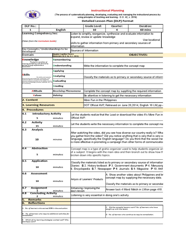 DLP GRADE 10 4th Quarter - 1 | PDF | Lesson Plan | Learning