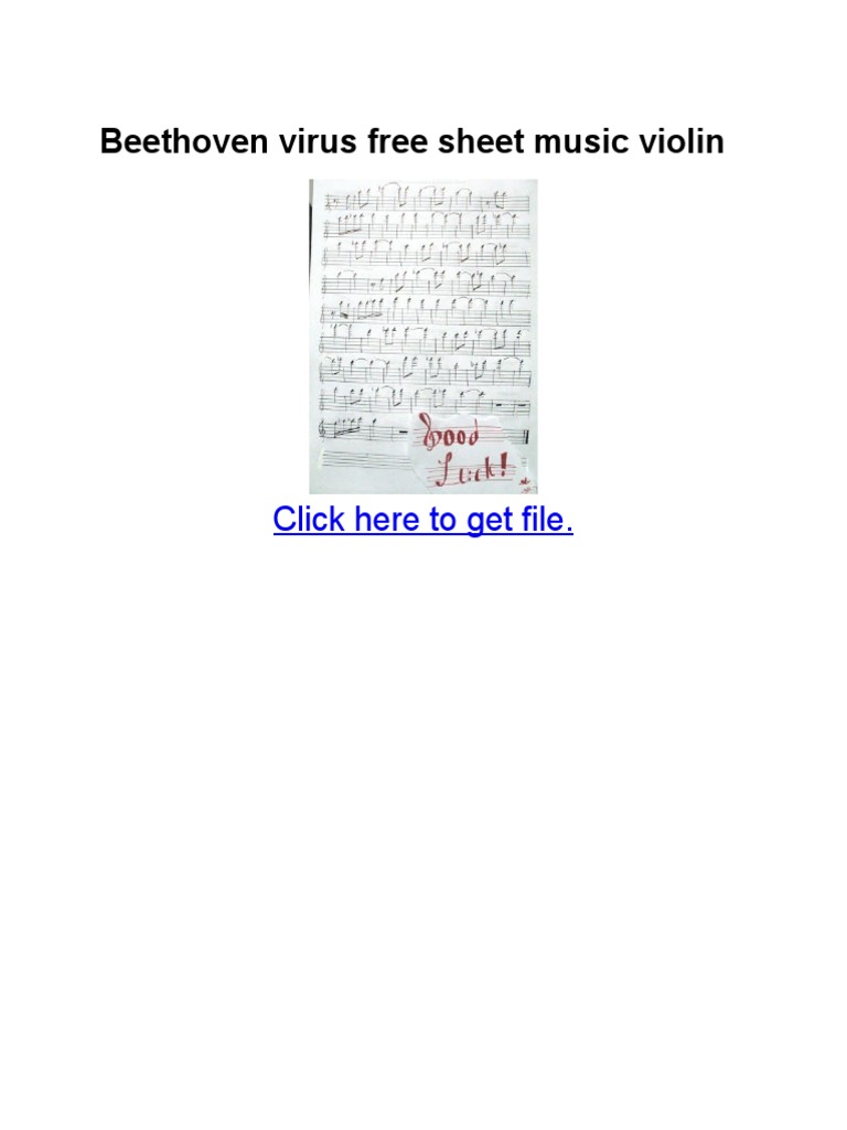 Beethoven Virus Violin Sheet Music | PDF | Sheet Music | Ludwig Van ...