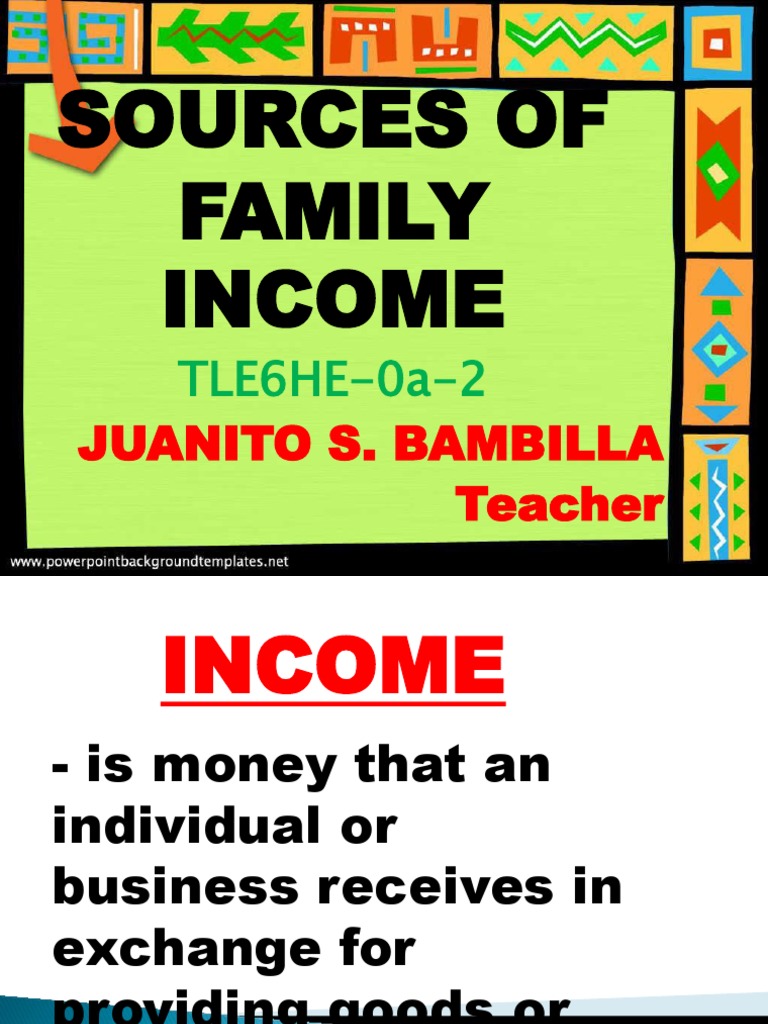 Tle-He 6 Family Income | PDF | Income | Money