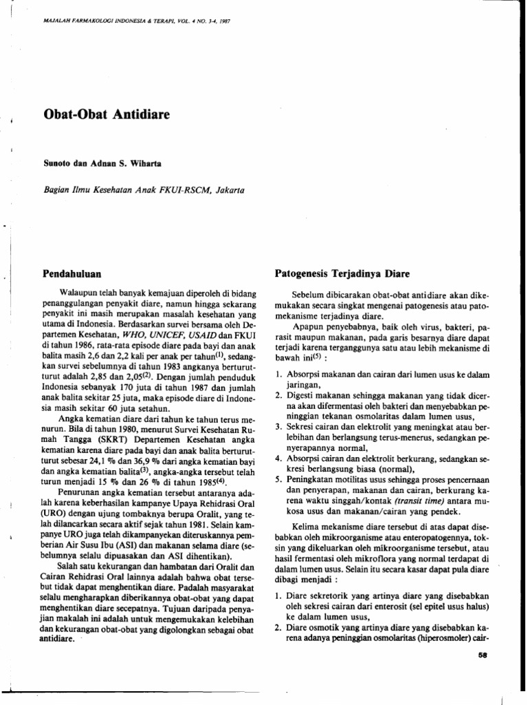 Obat Obat Antidiare | PDF