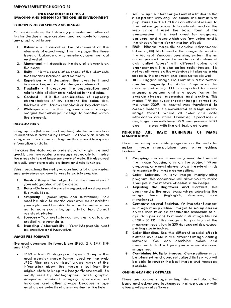 Handout PRINCIPLES OF GRAPHICS AND DESIGN | PDF | Graphic Design | Graphics