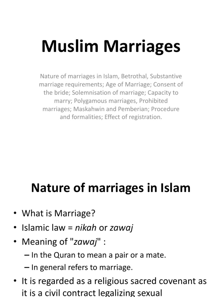 Muslim Marriages Pdf Marriage Muhammad