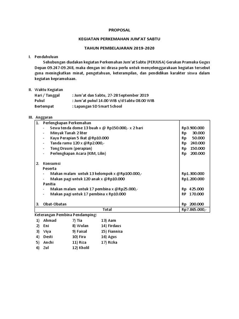 Proposal Perjusa | PDF