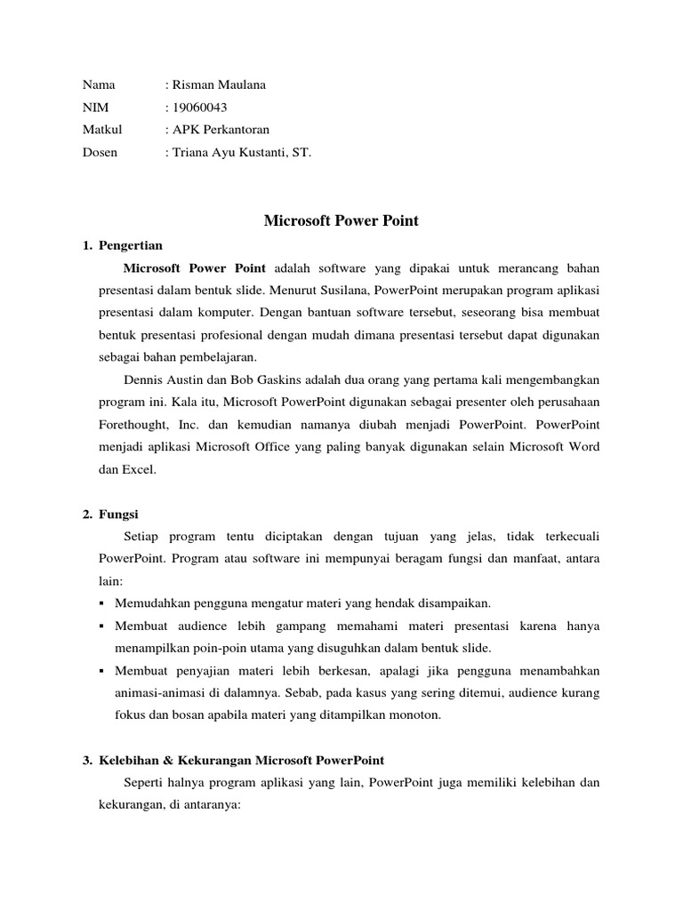 Definisi MS Power Point Dan Access | PDF