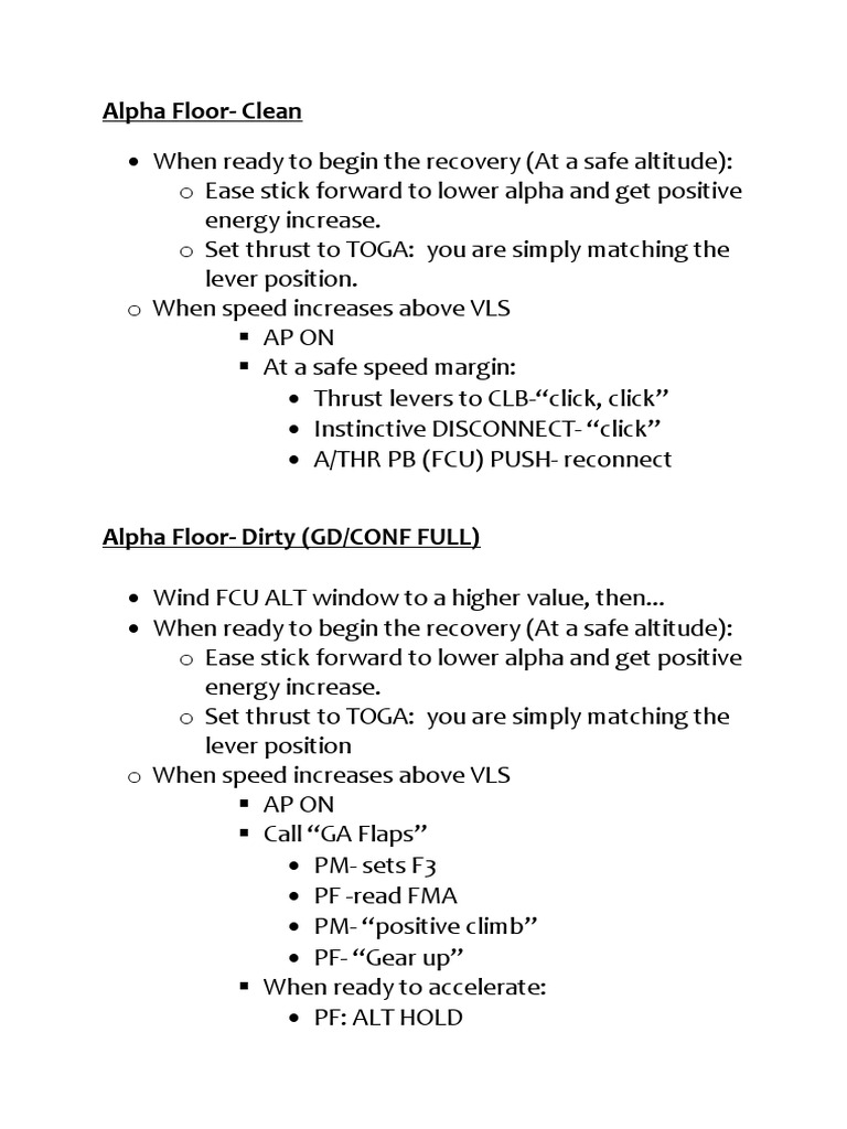 Alpha Floor Procedure | PDF