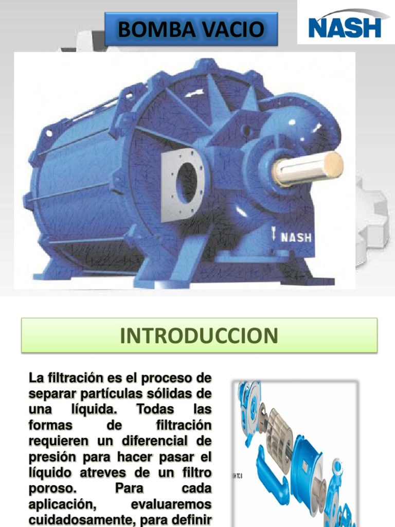 Bombas de Vacio NASH | PDF | Bomba | Filtración