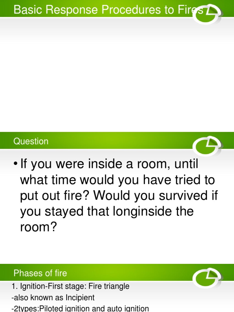 Basic Response Procedures To Fires | PDF | Fires | Burn