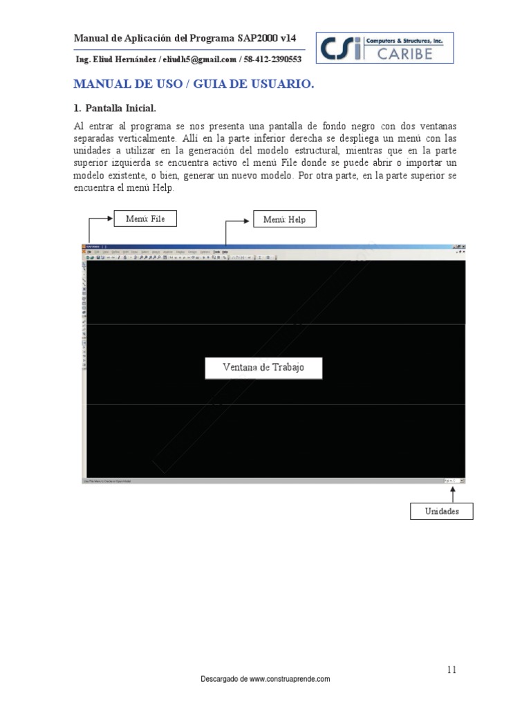 Manual SAP2000 v14: Guía de Uso | PDF | Informática | Informática y ...