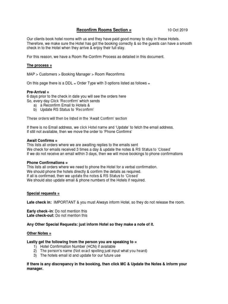 Room Reconfirm Process | PDF | Cyberspace | Computing