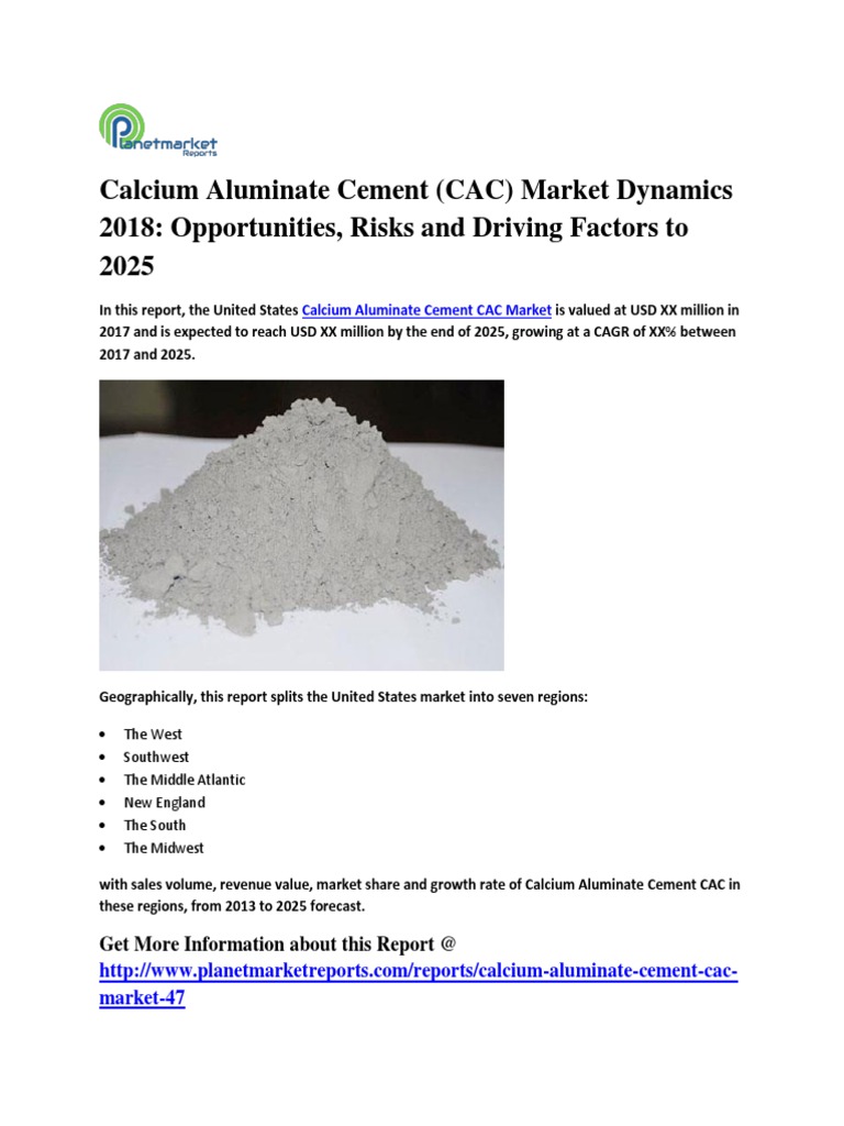 Calcium Aluminate Cement | PDF | Cement | Marketing Research