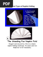 The 7 Basic Folds of Table Napkin | PDF | Restaurants