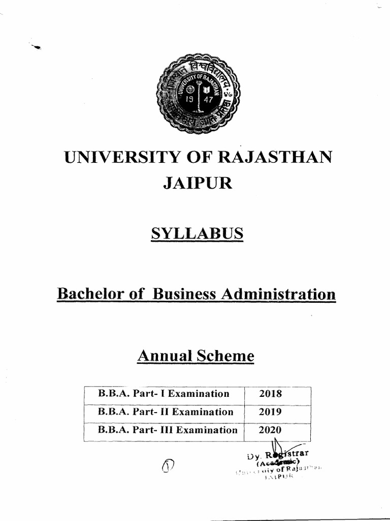 Bba Part-I, Ii, Iii | PDF