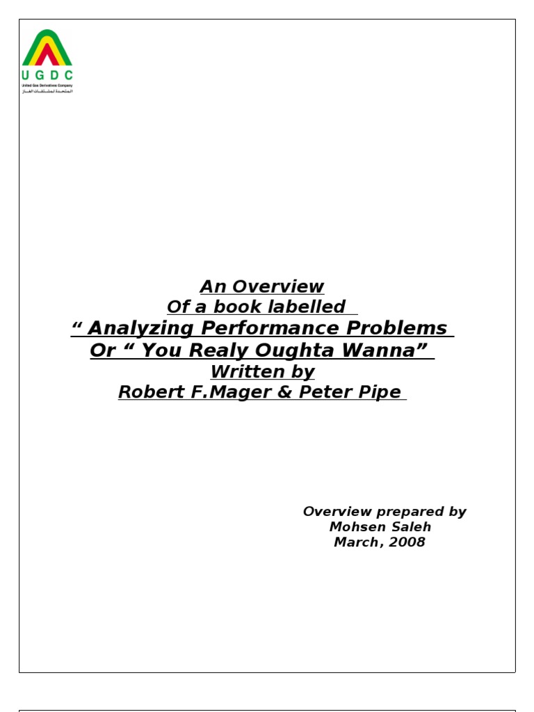 Analyzing Performance Problems-1 | PDF | Cognition | Psychological Concepts