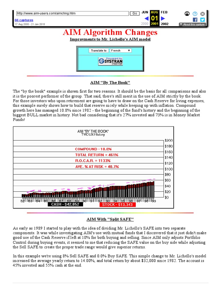 Lichello A.I.M. Improvements | PDF | Order (Exchange) | Stocks