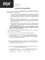 Sample Affidavit of Desistance | PDF | Law