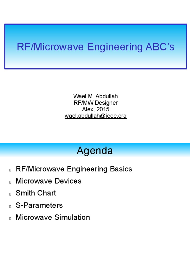 RF/Microwave Engineering ABCs | PDF | Transmission Line | Waveguide