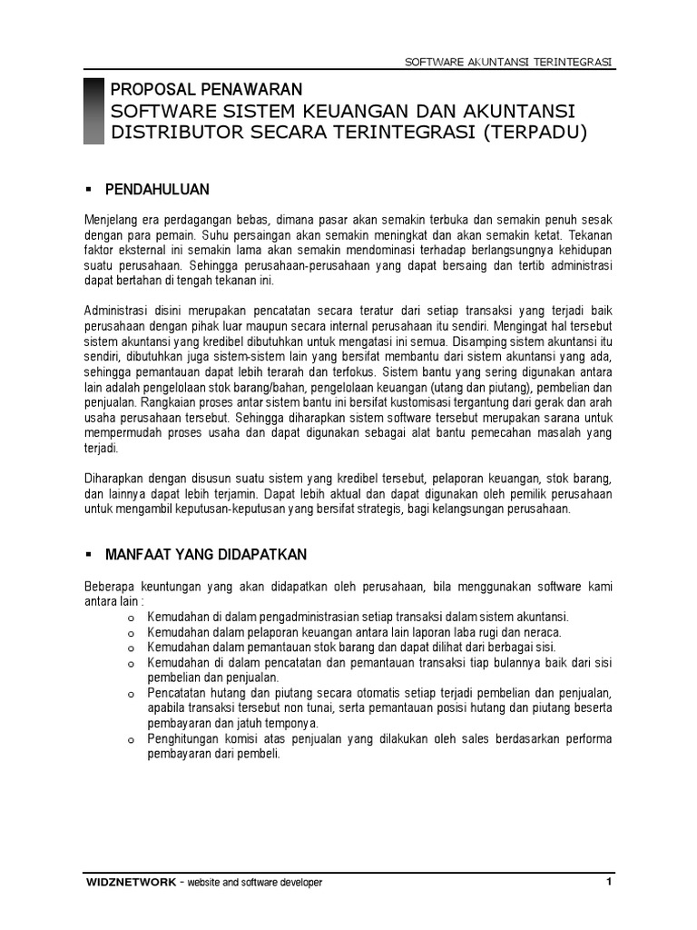 Contoh Proposal Manajemen Proyek PDF | PDF