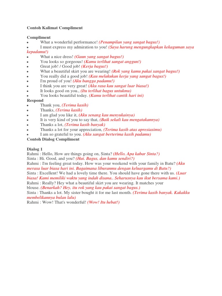 Pengertian Compliment | PDF