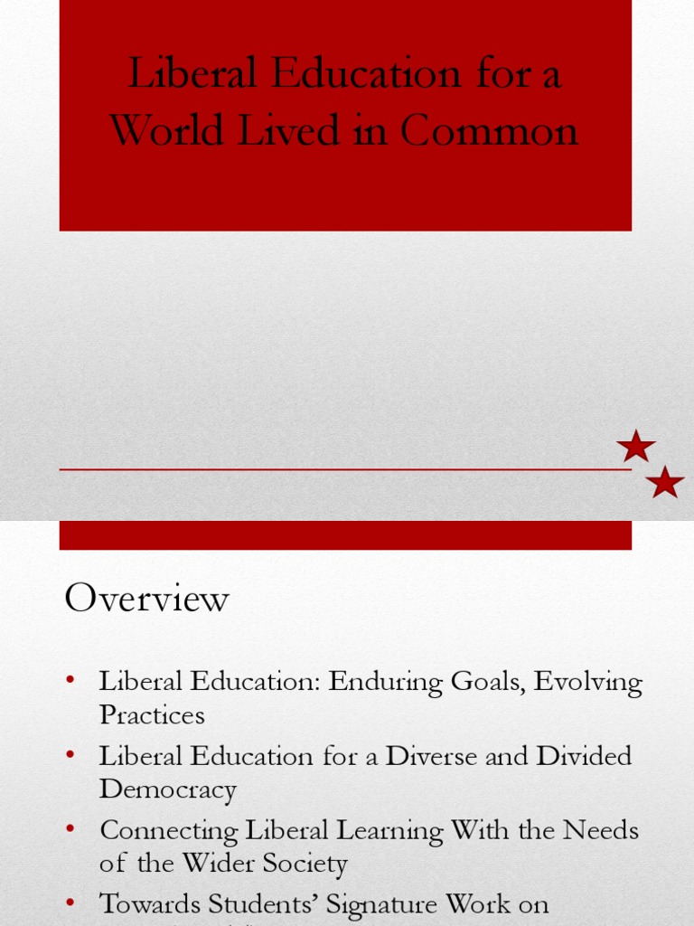 Liberal Education | Liberalism | Curriculum