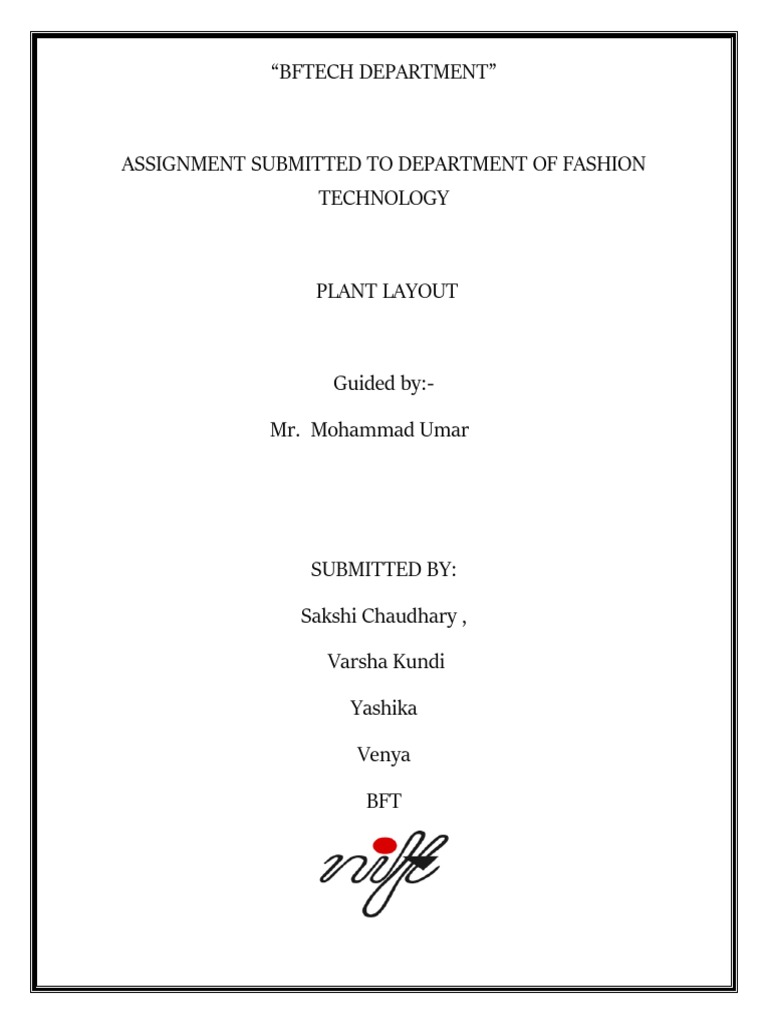 Plant Layout for Jumpsuit Production | PDF | Warehouse | Supply Chain ...