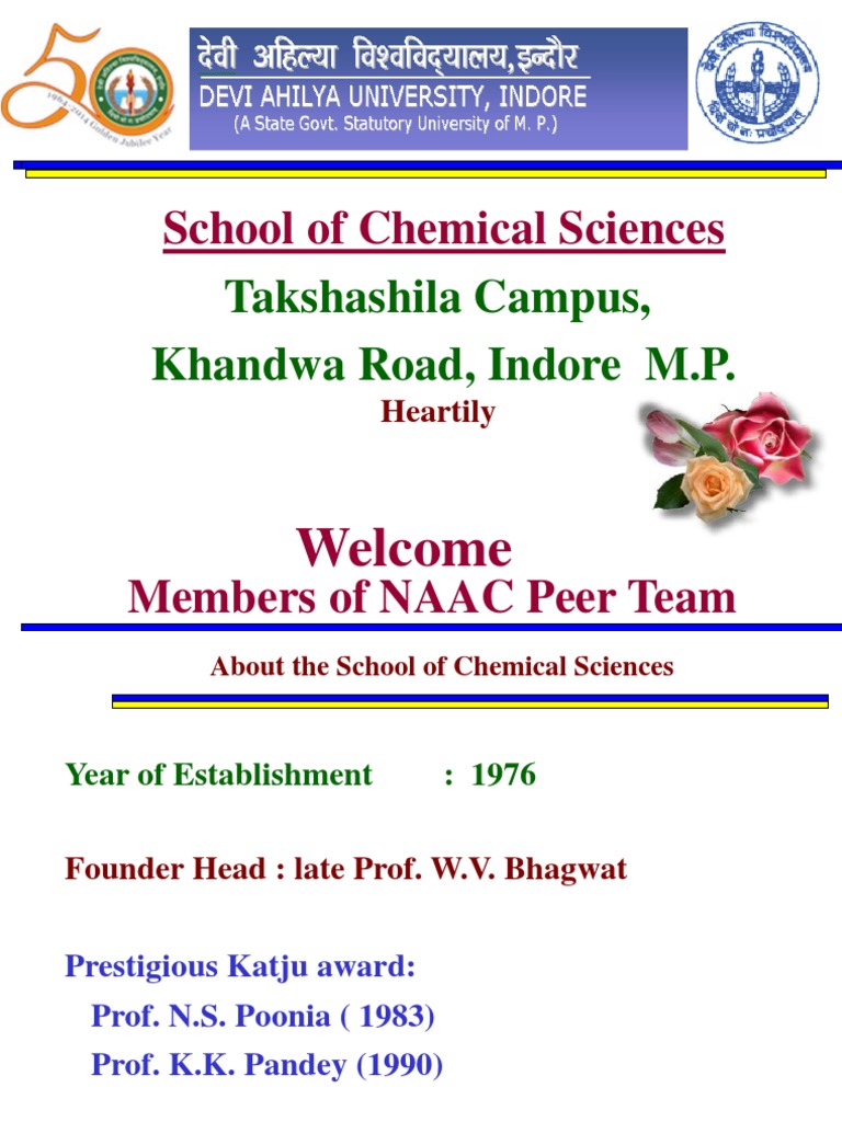 NAAC PEER Team PPT Chemistry | PDF | Doctor Of Philosophy | Catalysis