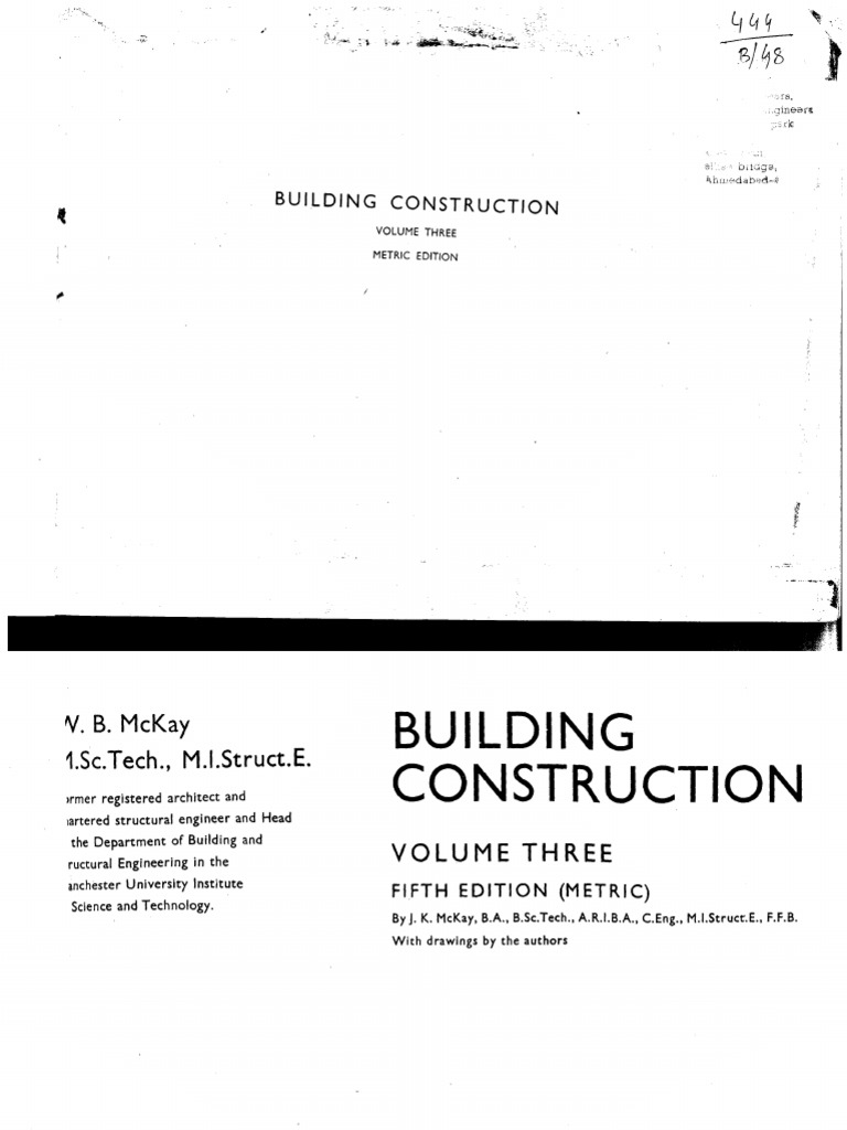 BUILDING CONSTRUCTION McKay (V-3) | PDF
