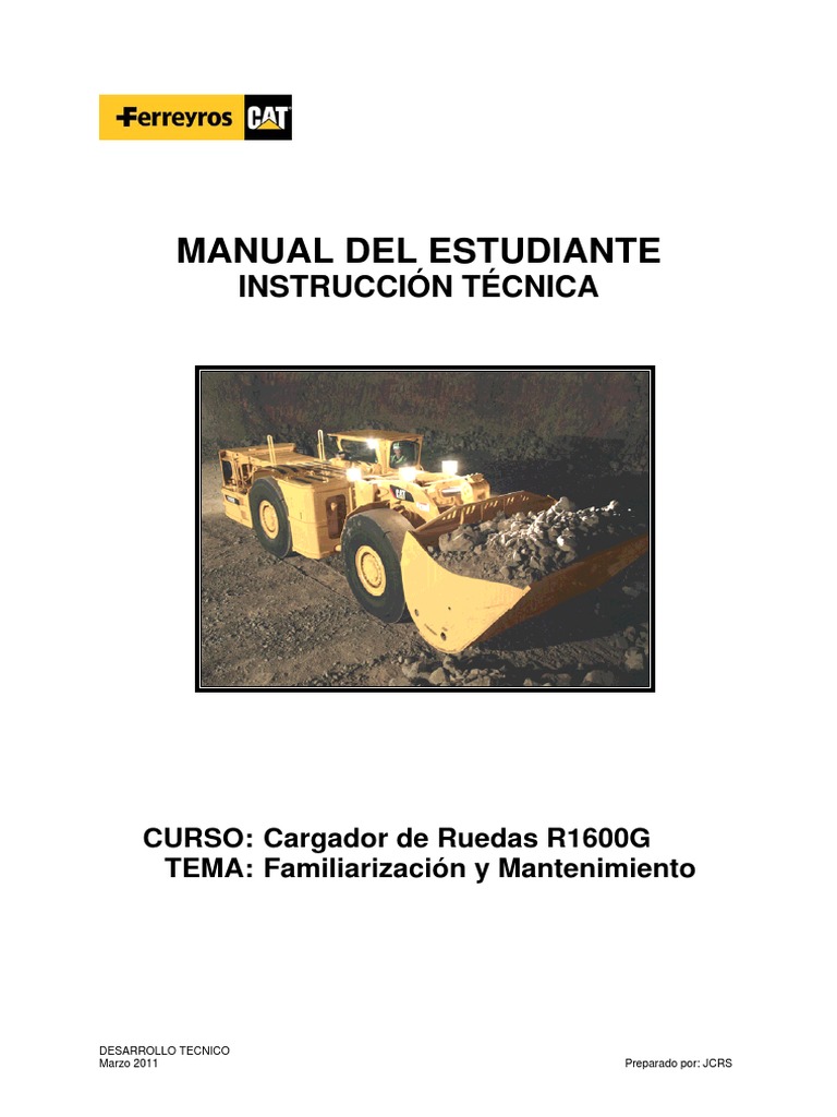 Manual de Estudiante - LHD R1600G PDF | PDF | Ingeniería mecánica | Bienes manufacturados