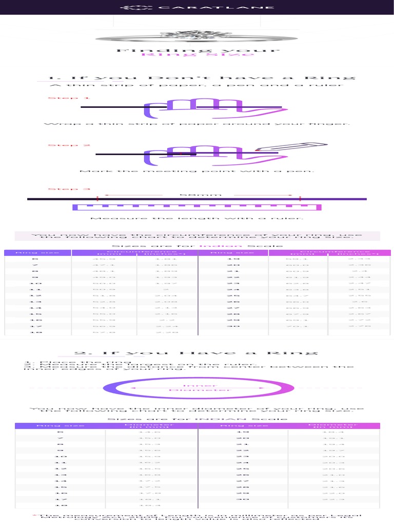 Caratlane PDF Ring Size | PDF | Teaching Mathematics | Nature