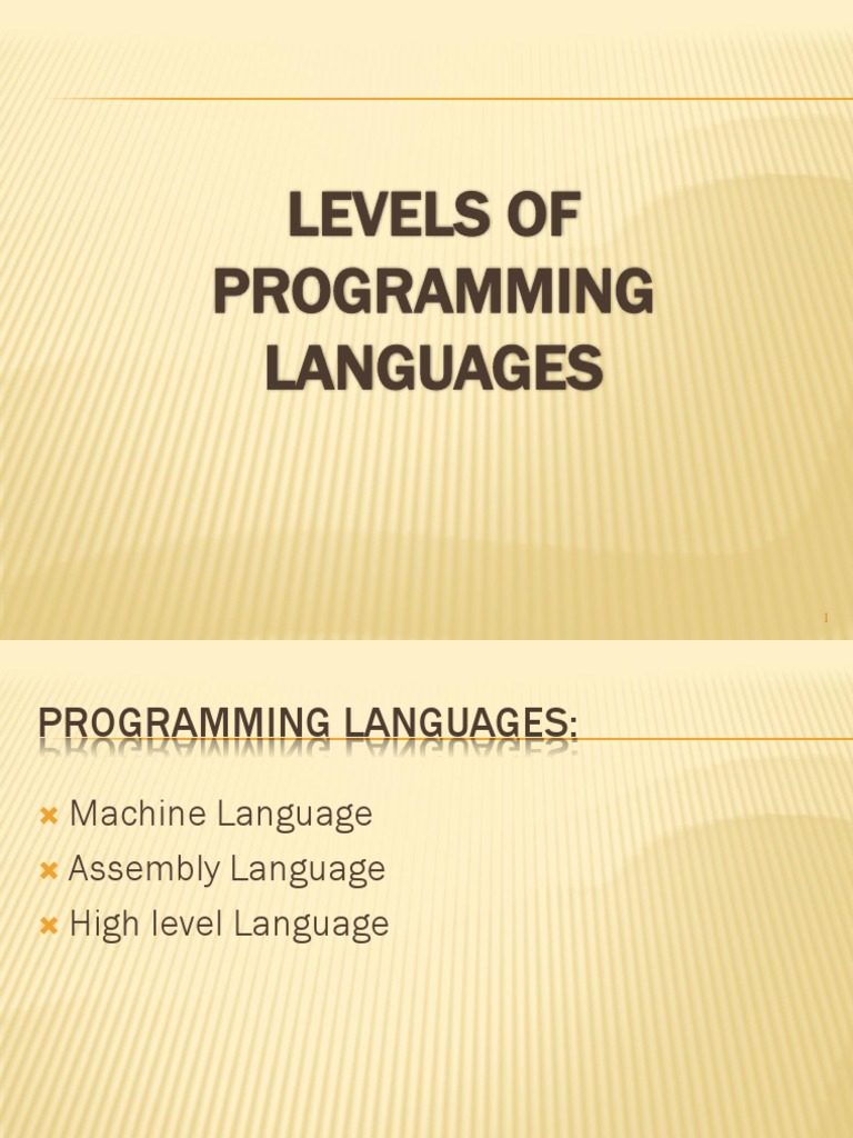 Levels of Programming Languages | PDF | Programming Language | Computer ...