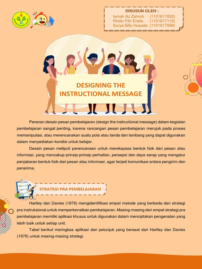 Designing The Instructional Message | PDF