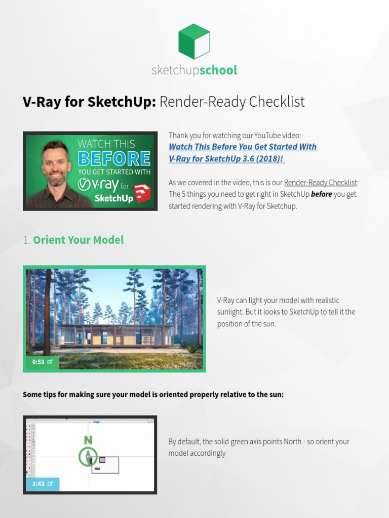 Render Ready Checklist | PDF | Rendering (Computer Graphics) | Sketch Up