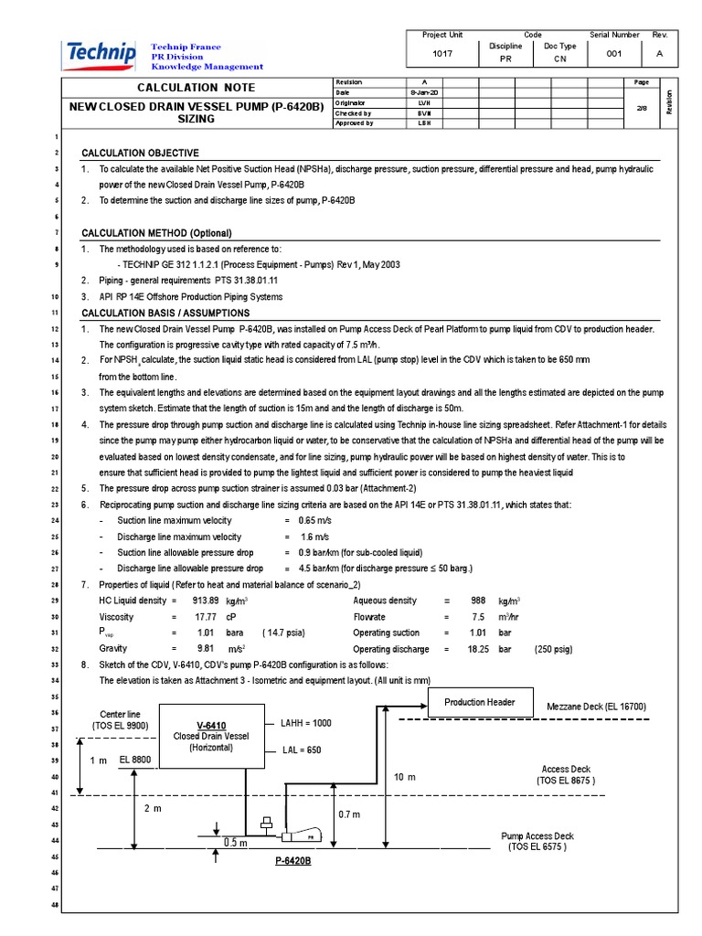 Pump Sizing | PDF | Pump | Liquids