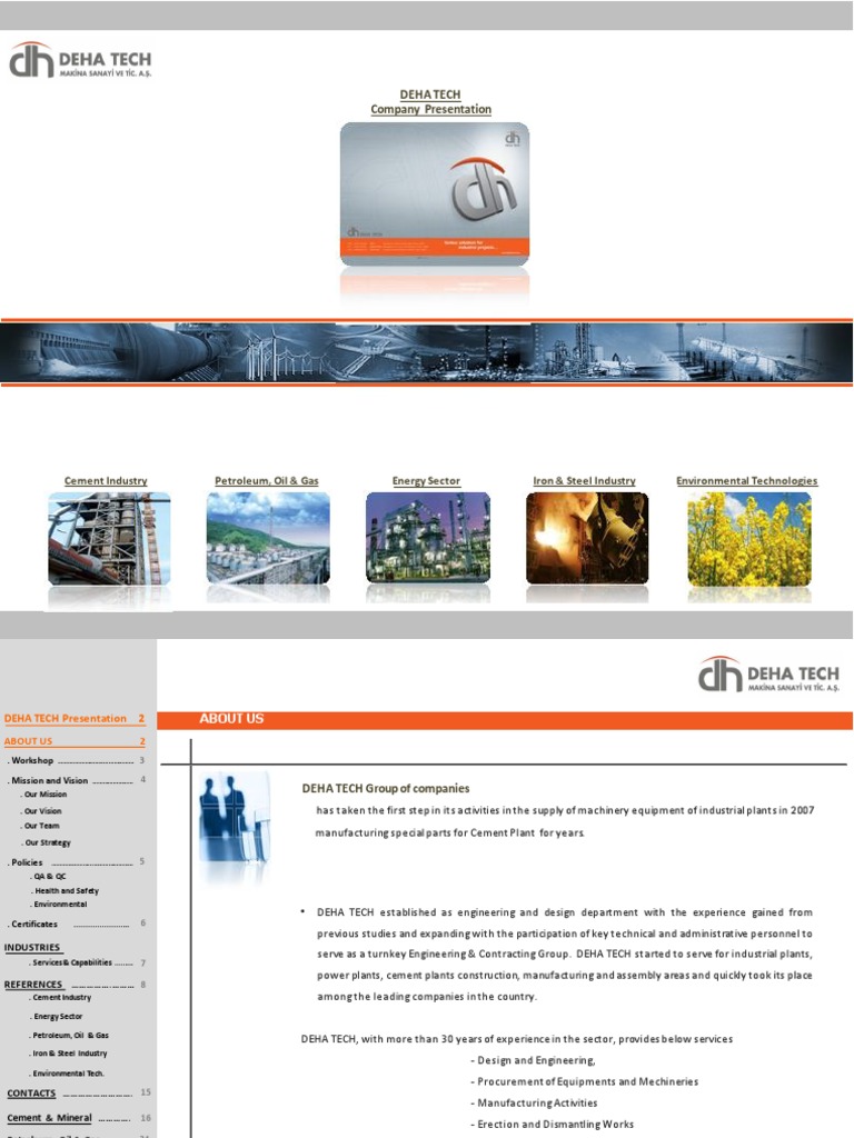 Deha Tech Company Presentation | PDF | Safety | Occupational Safety And ...