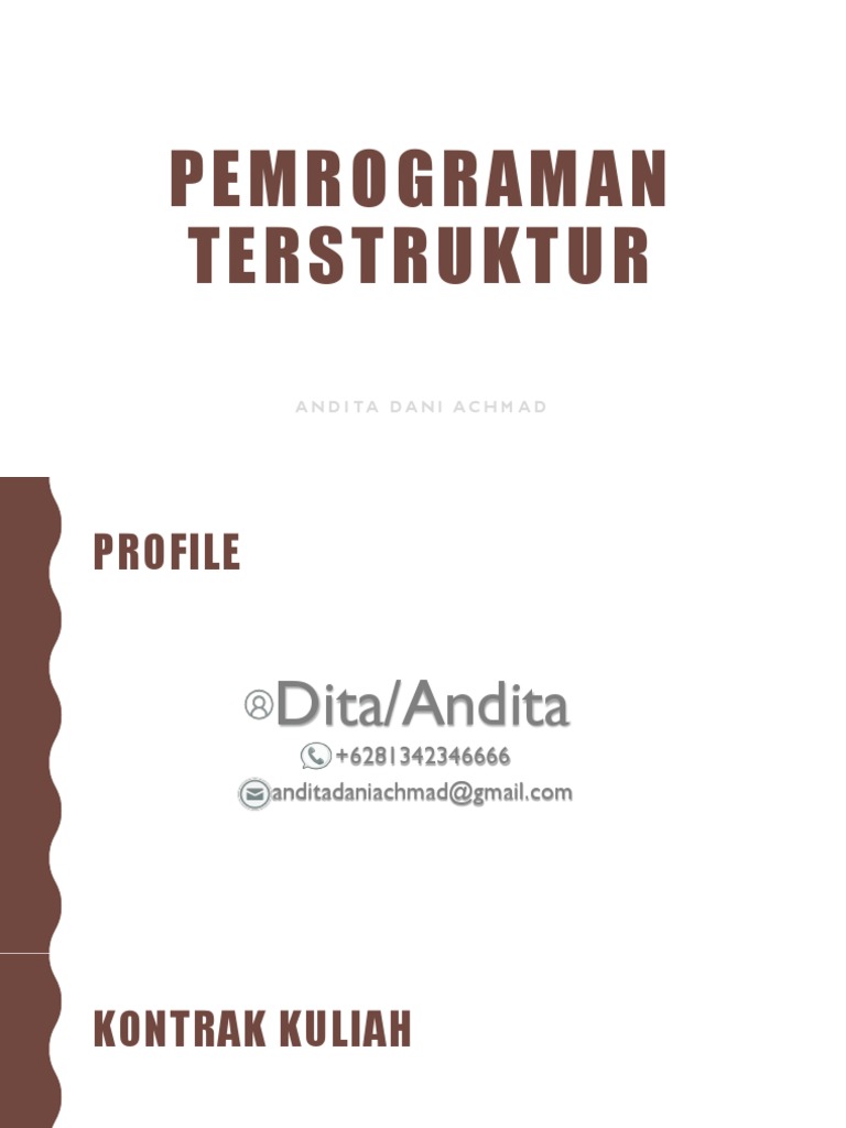 001 Pemrograman Terstruktur-2 | PDF | Komputer