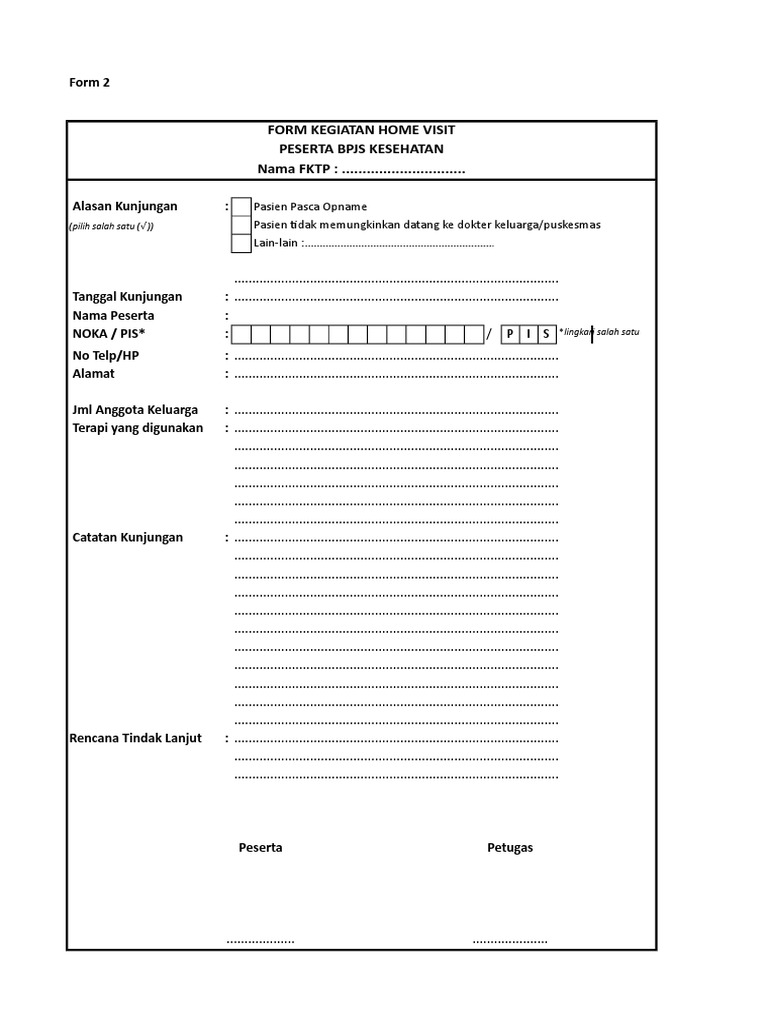 Form Home Visit | PDF