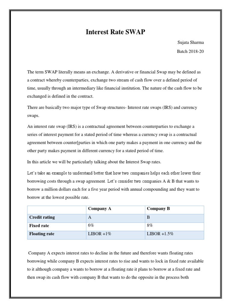 Interest Rate SWAP | PDF | Interest Rate Swap | Swap (Finance)