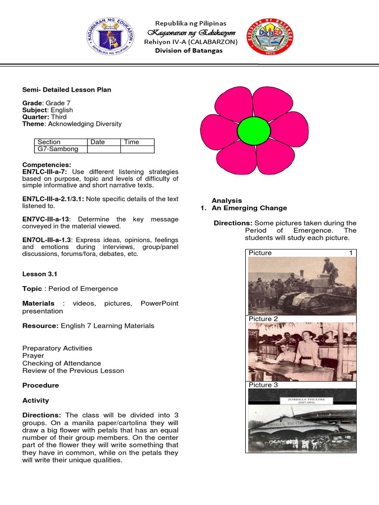 3.1 Period of Emergence | Download Free PDF | Lesson Plan | Philippines