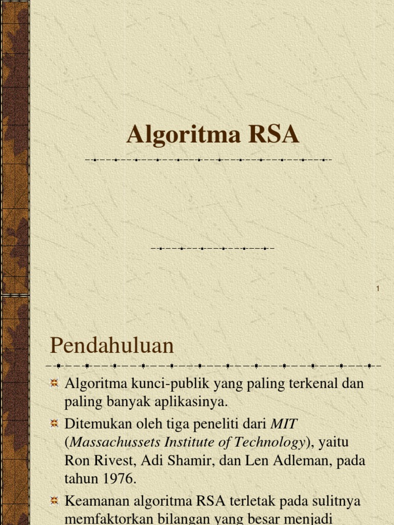Algoritma RSA | PDF | Komputer