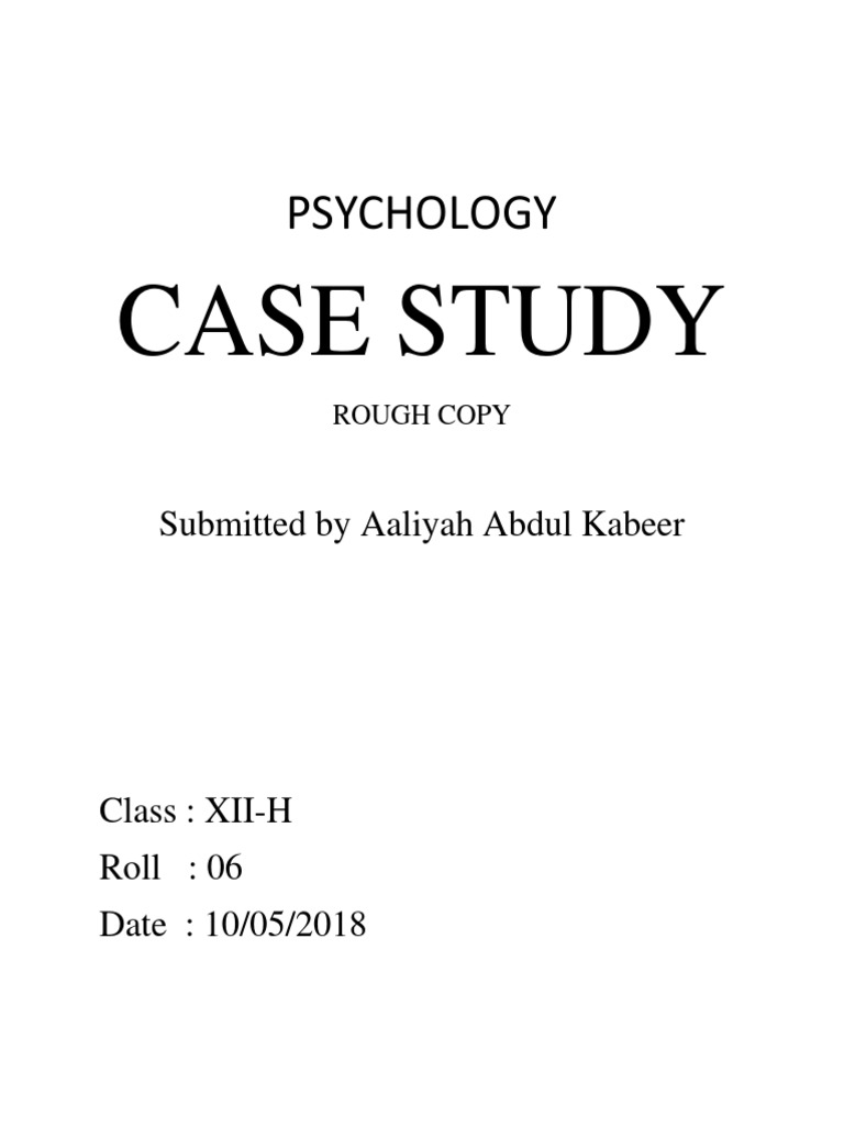 Case Study | PDF | Posttraumatic Stress Disorder | Psychological Trauma