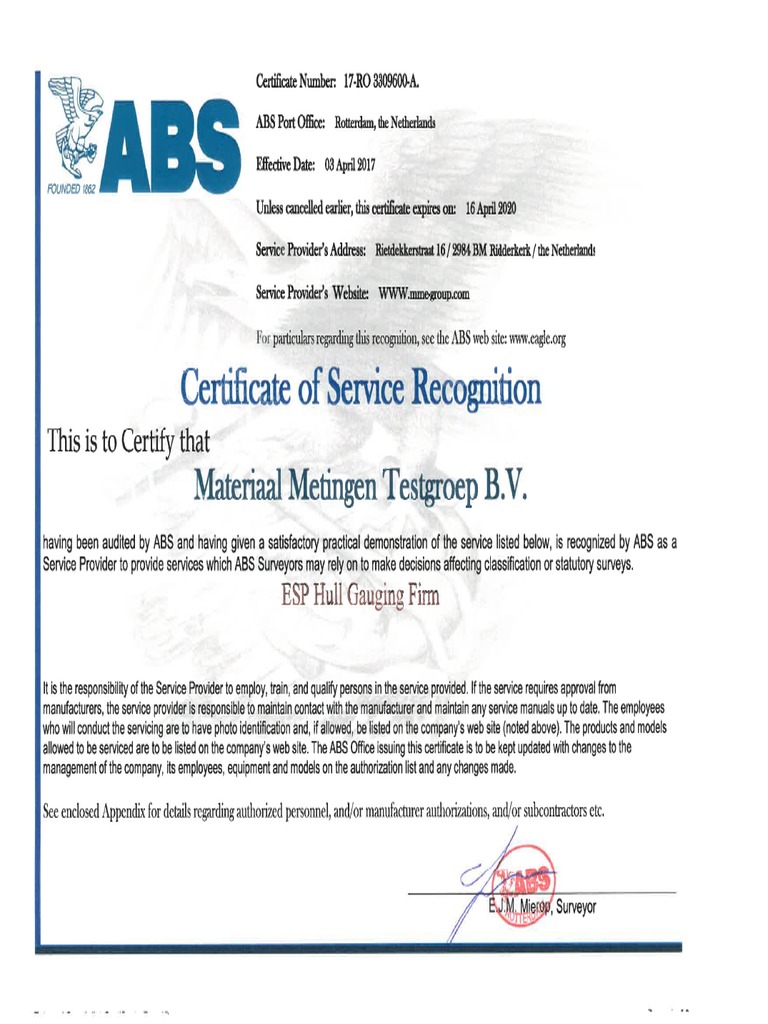 ABS ESP Hull Gauging 2020 | PDF