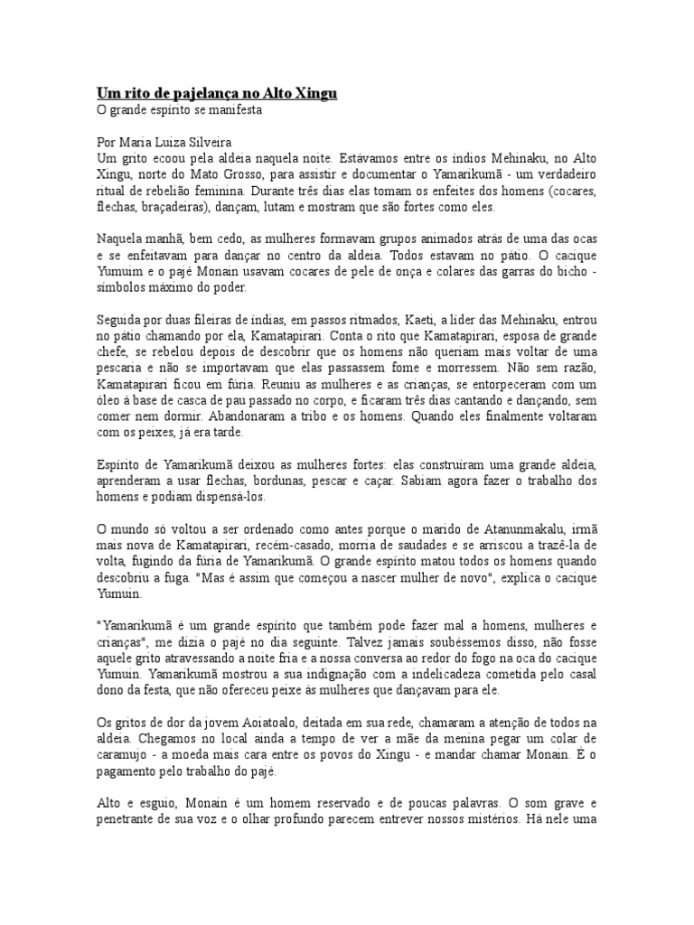Pajelança (Ritos) | PDF | Povos indígenas das Américas