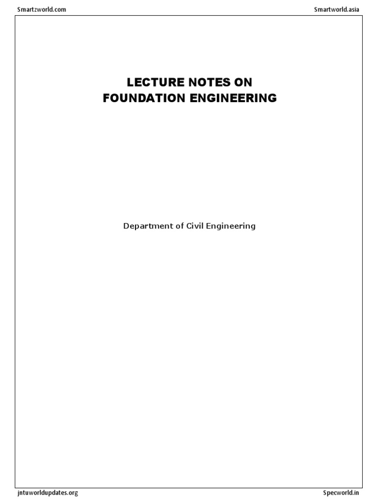 Foundation Engineering PDF | PDF | Deep Foundation | Building Engineering