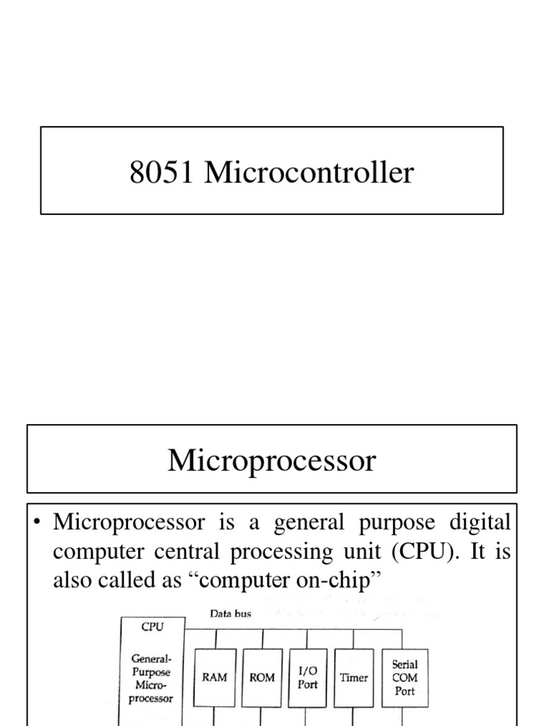 1.8051 Microcontroller | PDF | Microprocessor | Central Processing Unit